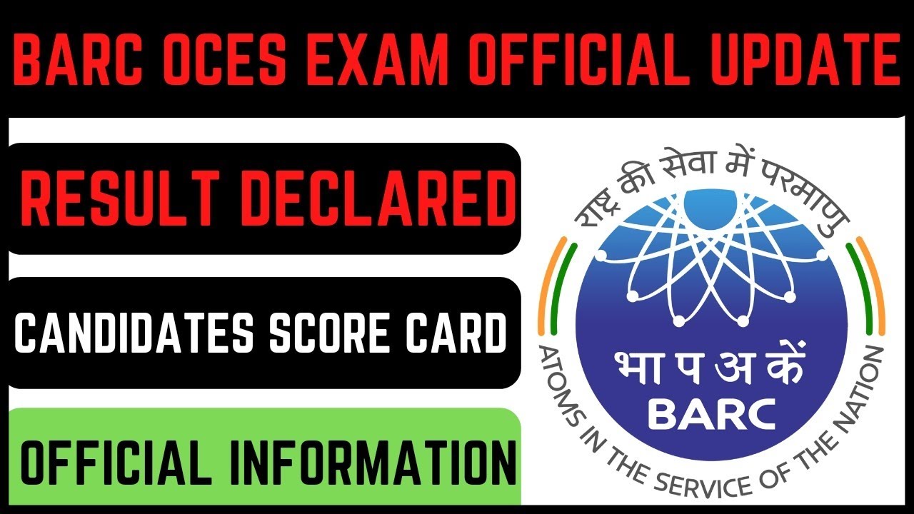 BARC OCES DGFS CBT Exam Result is Declared !! Official Update !! # ...