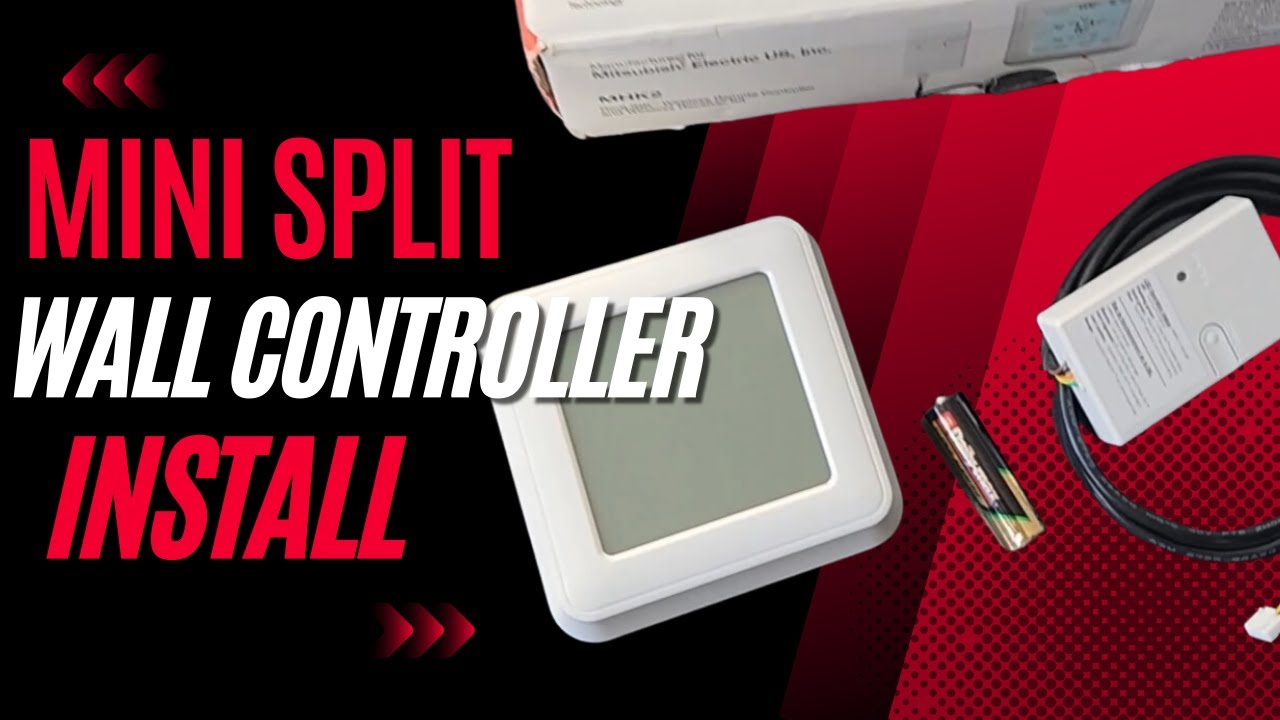 How to Install a Wall controller on a Mitsubishi Mini Split. - YouTube