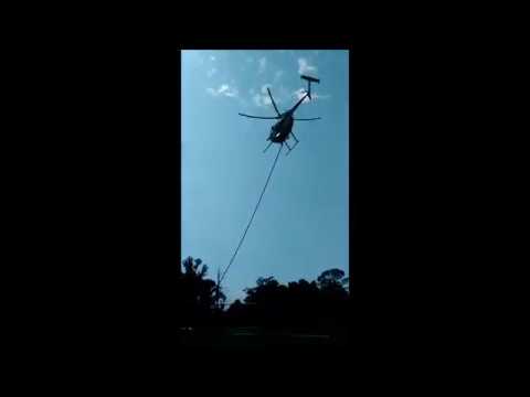 Utility Line Clearance- Helicopter Saw Method - YouTube