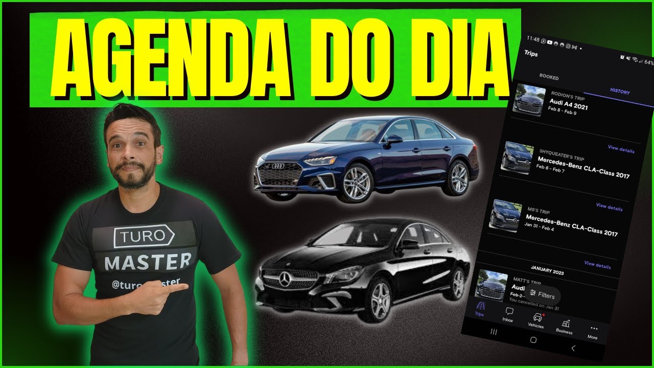 Alugue seu carro. Agenda Turo Master, agenda da semana da frota. Datas ...