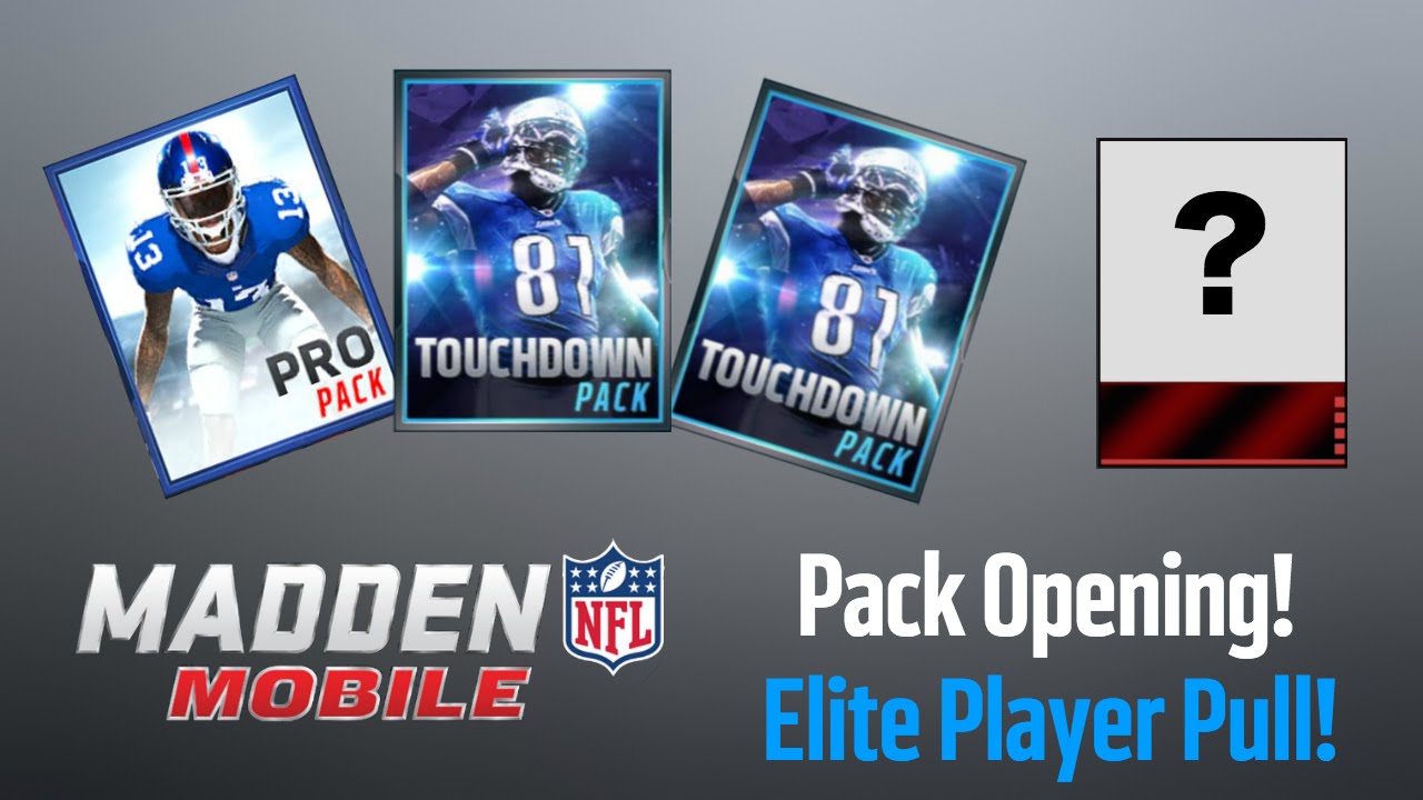 MADDEN MOBILE PACK OPENING AND MORE! | ELITE PLAYER PULL - YouTube