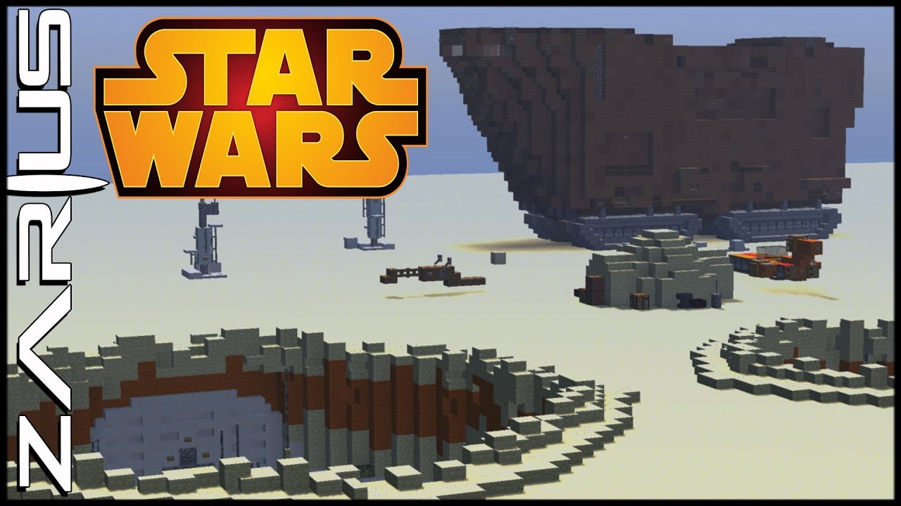 MINECRAFT : Let's Build STARWARS | Lar's Homestead SANDCRAWLER!!! w ...
