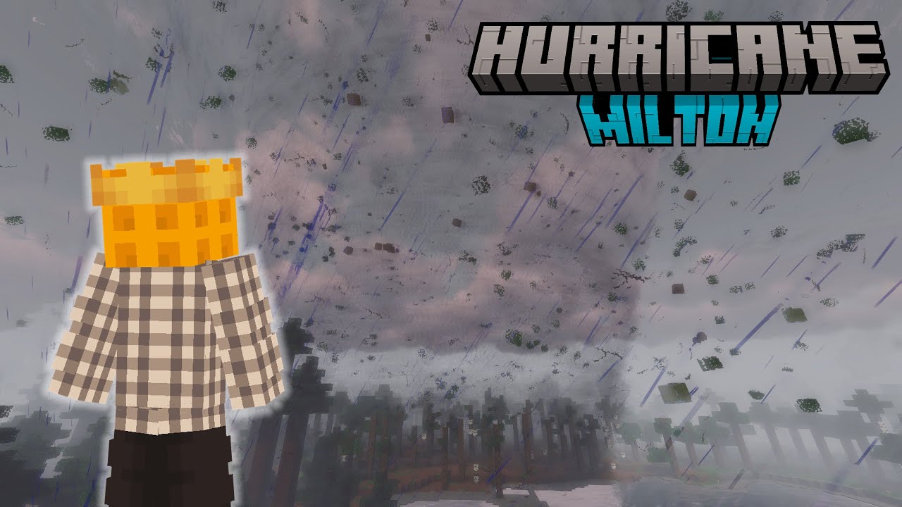 Surviving Hurricane Milton IN MINECRAFT... Minecraft: Weather Mod - YouTube