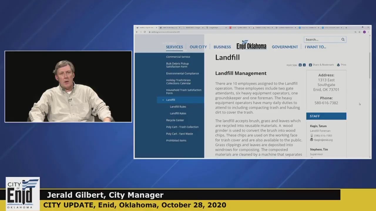 Special City Update with Jerald Gilbert - 10/28/2020 - YouTube
