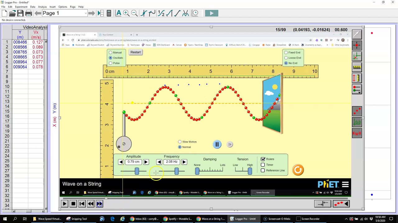 Logger Pro Wave Speed for Virtual Lab - YouTube