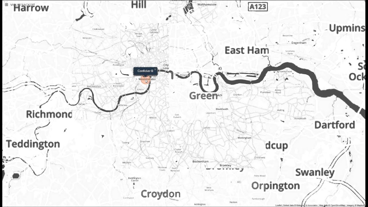 Conficker Botnet Live Infections - YouTube