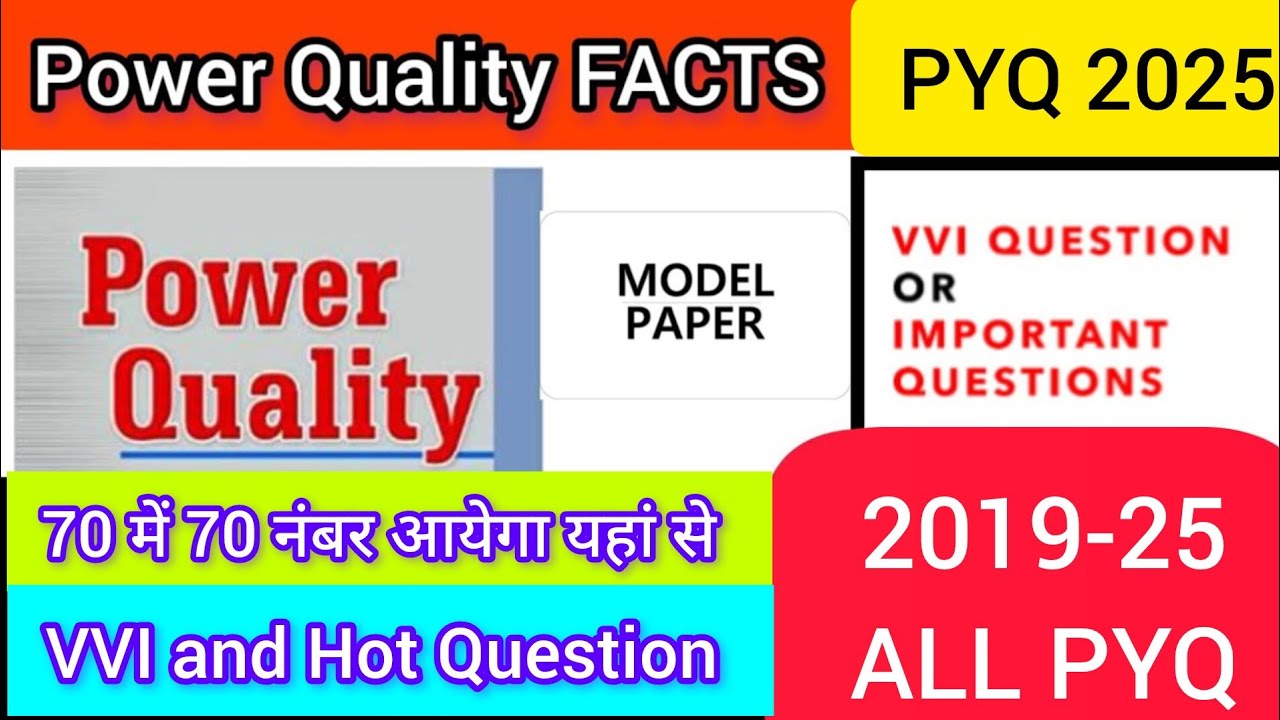 Power Quality and FACTS Important Question.💯 Power Quality Facts VVI ...