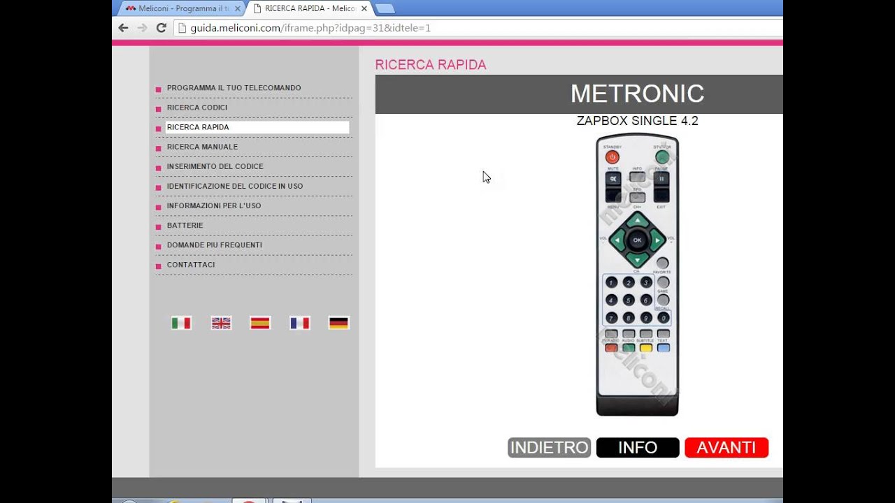 MELICONI SENIOR 2 PROGRAMMAZIONE RAPIDA TELECOMANDO - YouTube