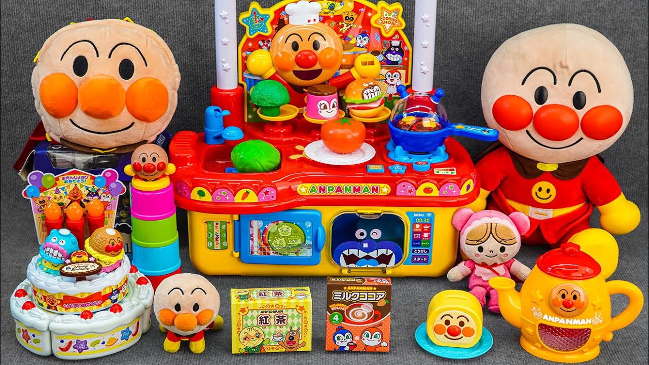 90 Minutes Satisfying with Unboxing Anpanman Kitchen Cooking Set ...