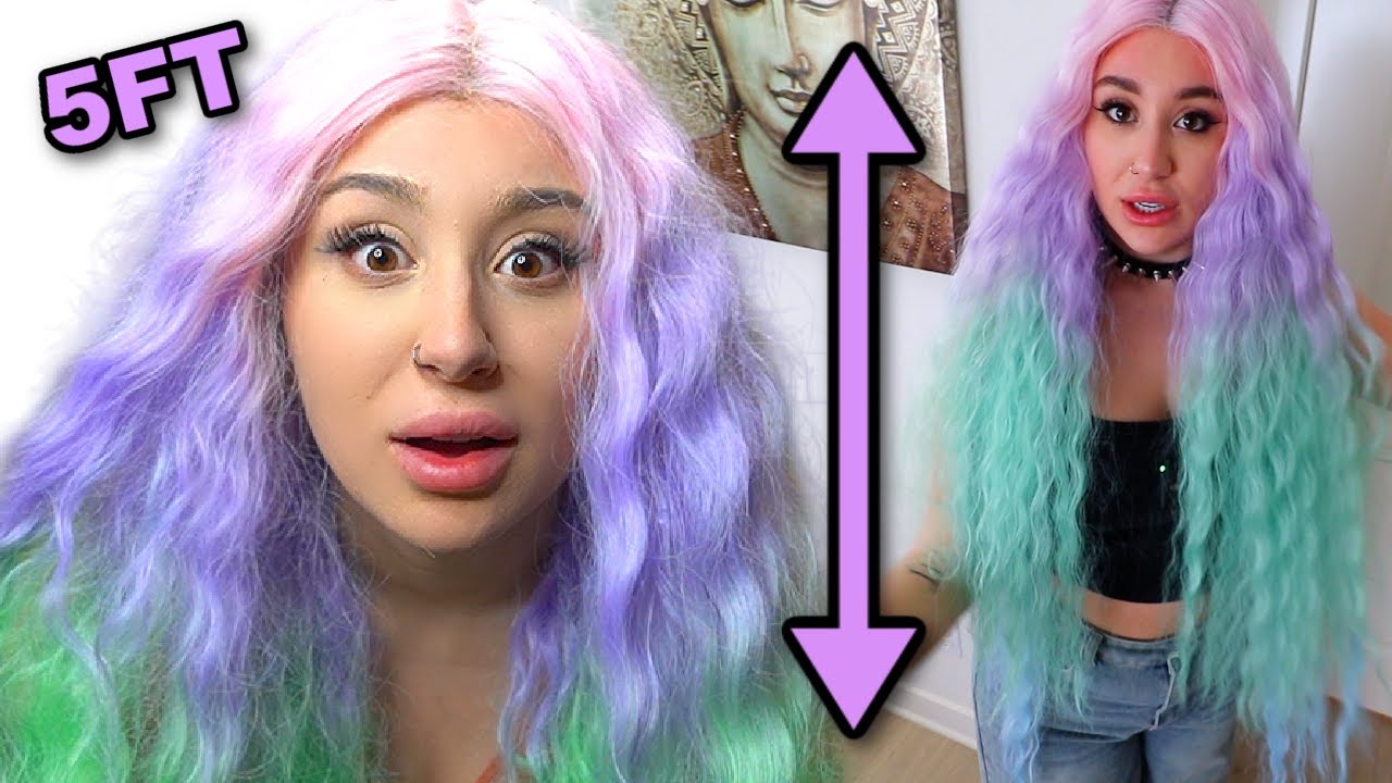 WEARING the LONGEST WIG for a FULL DAY - YouTube