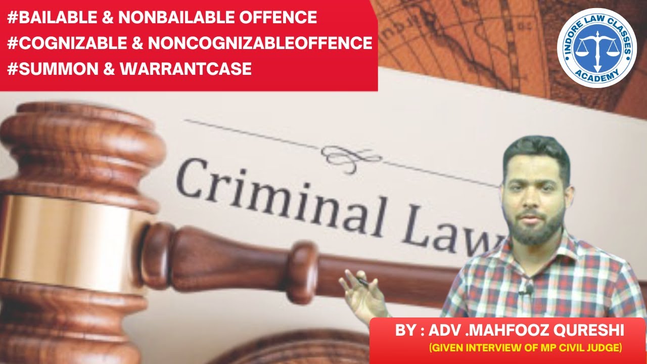 Bailable and non bailable offence/ cognizable and non congnizable ...
