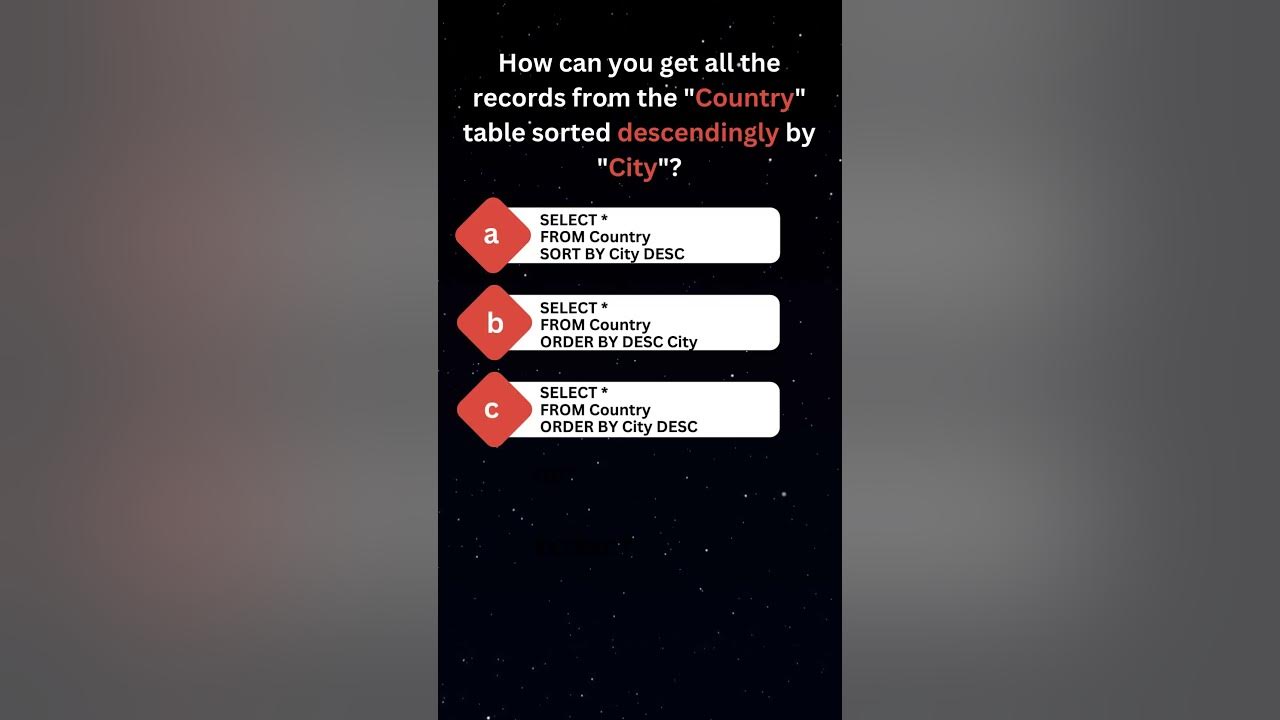 Sql Sort Data Learnsql Sql Sqlquiz Youtube