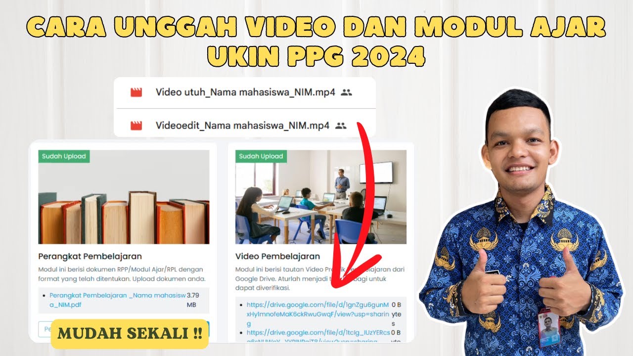 Cara Unggah Video Pembelajaran Dan Perangkat Pembelajaran UKIN PPG 2024 ...