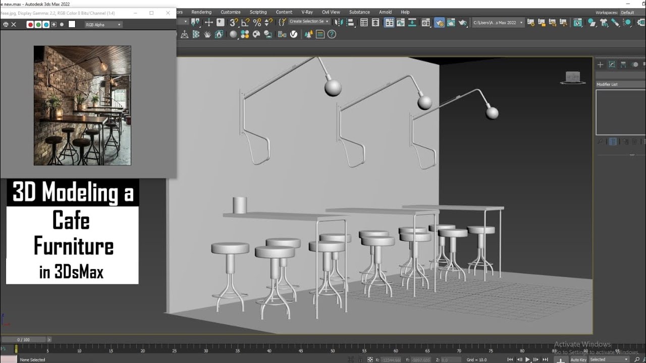 From Zero To Hero, 3D Modeling a Stunning Cafe Furniture in 3dsmax ...