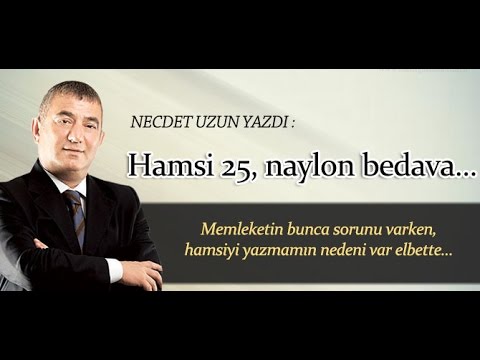 NECDET UZUN YAZDI: Hamsi 25, naylon bedava... 5 Kasım 2015