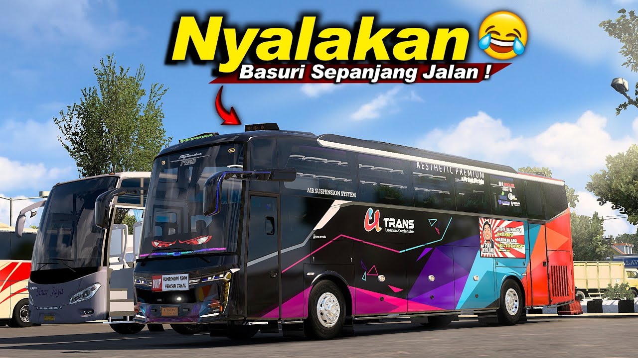 U TRANS Skaylander F25 Bawa Bus Ganteng Full Membasuri🤣 ETS2 Indonesia ...