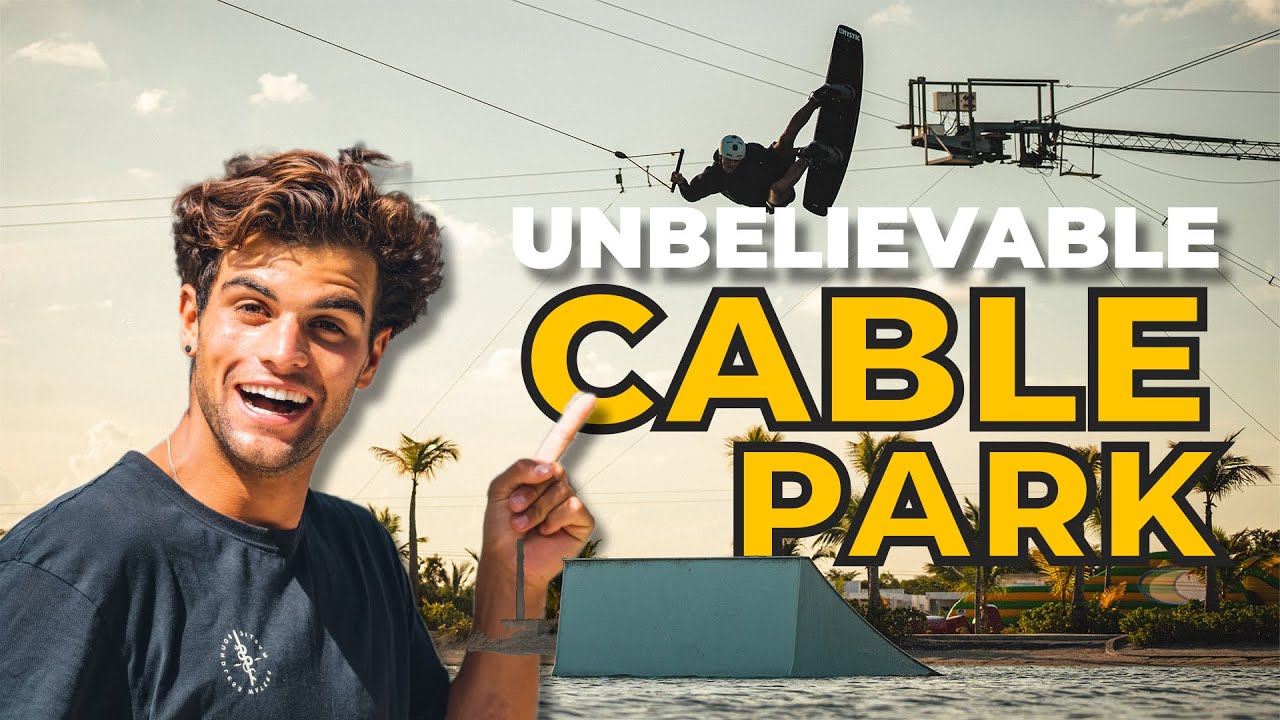 The NEW Cable Wakeboard Park PARADISE! Caribbean Lake Park | Punta Cana ...