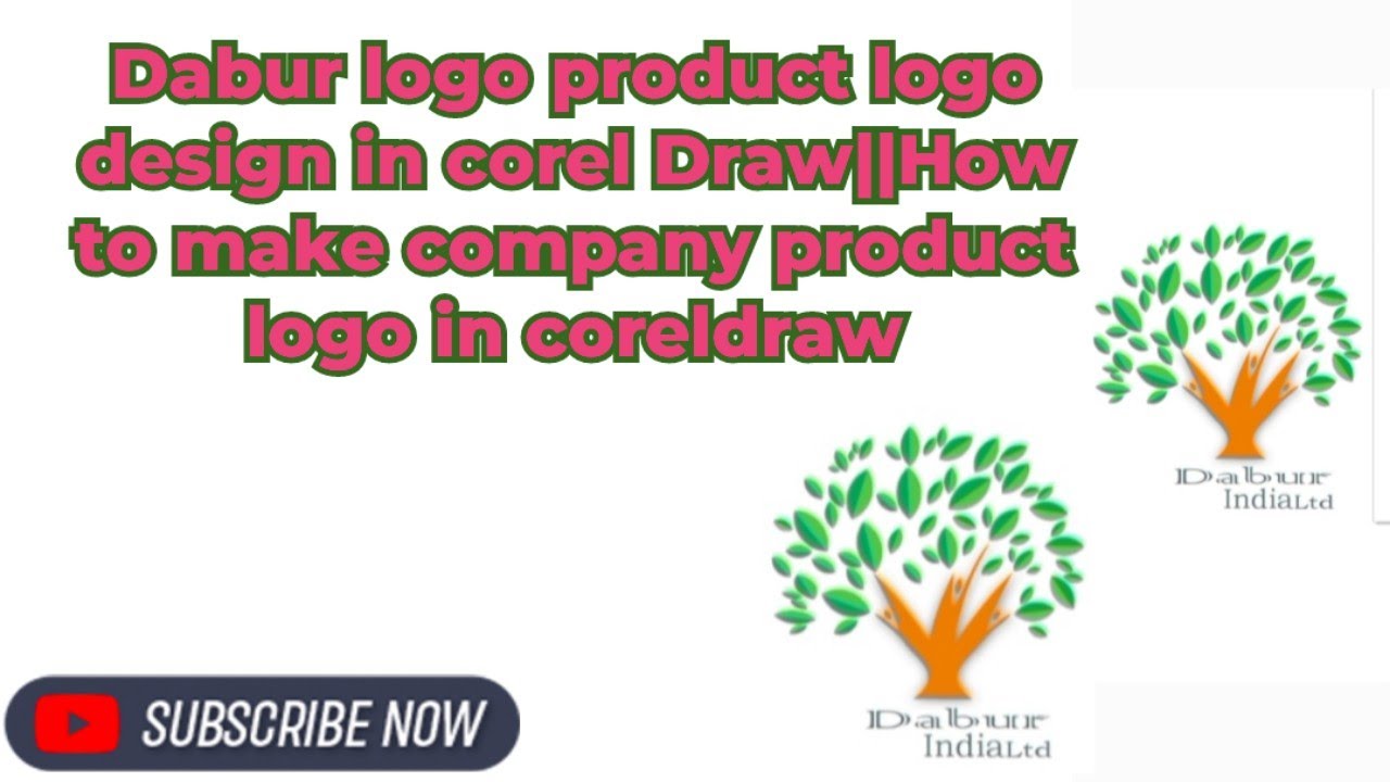 Dabur logo product logo design in corel Draw||How to make company ...