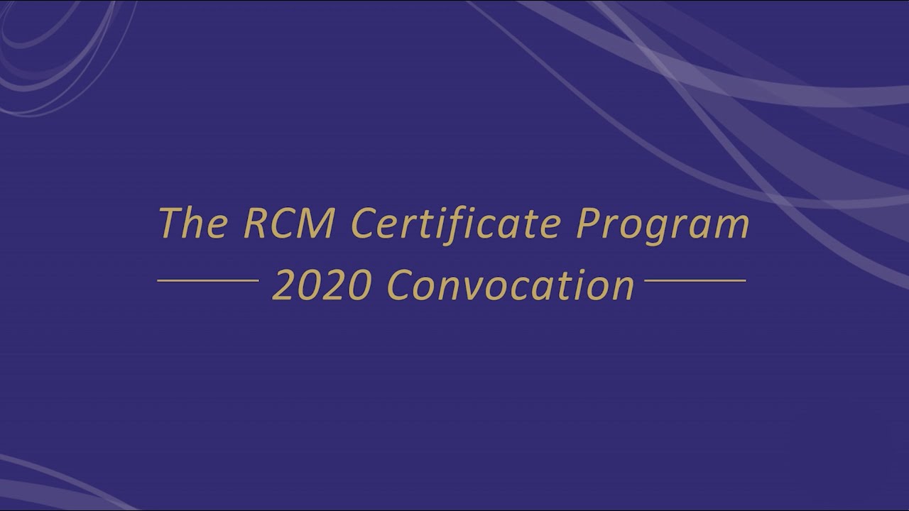2020 RCM Convocation Ceremony - YouTube