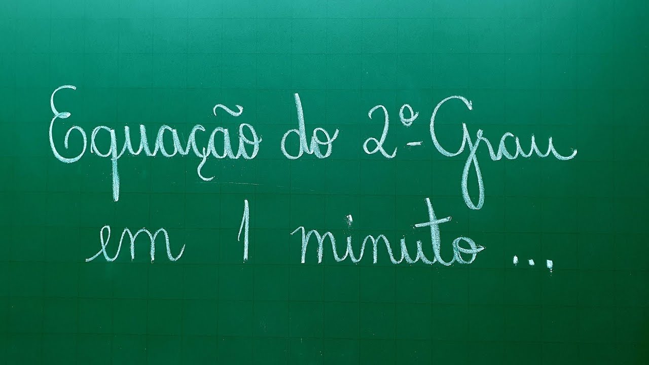 EQUAÇÃO DO 2° GRAU em 1 MINUTO | Fórmula de Bhaskara | Professora ...