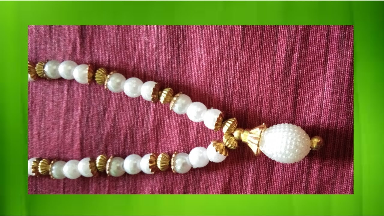Pearl Necklace Making at home / Pearl jewellery designs // images ...