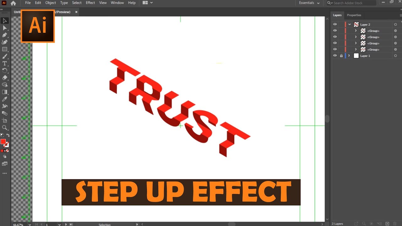 How to Create a Ladder-Like Text Effect in Adobe Illustrator - YouTube