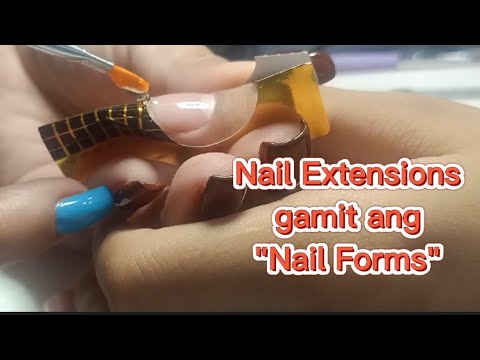 nail extensions gamit ang NAIL FORM -tagalog #kegwa - YouTube