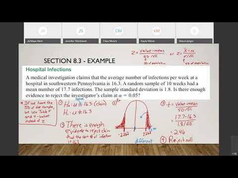 Statistics - Hypothesis Testing, t test - YouTube