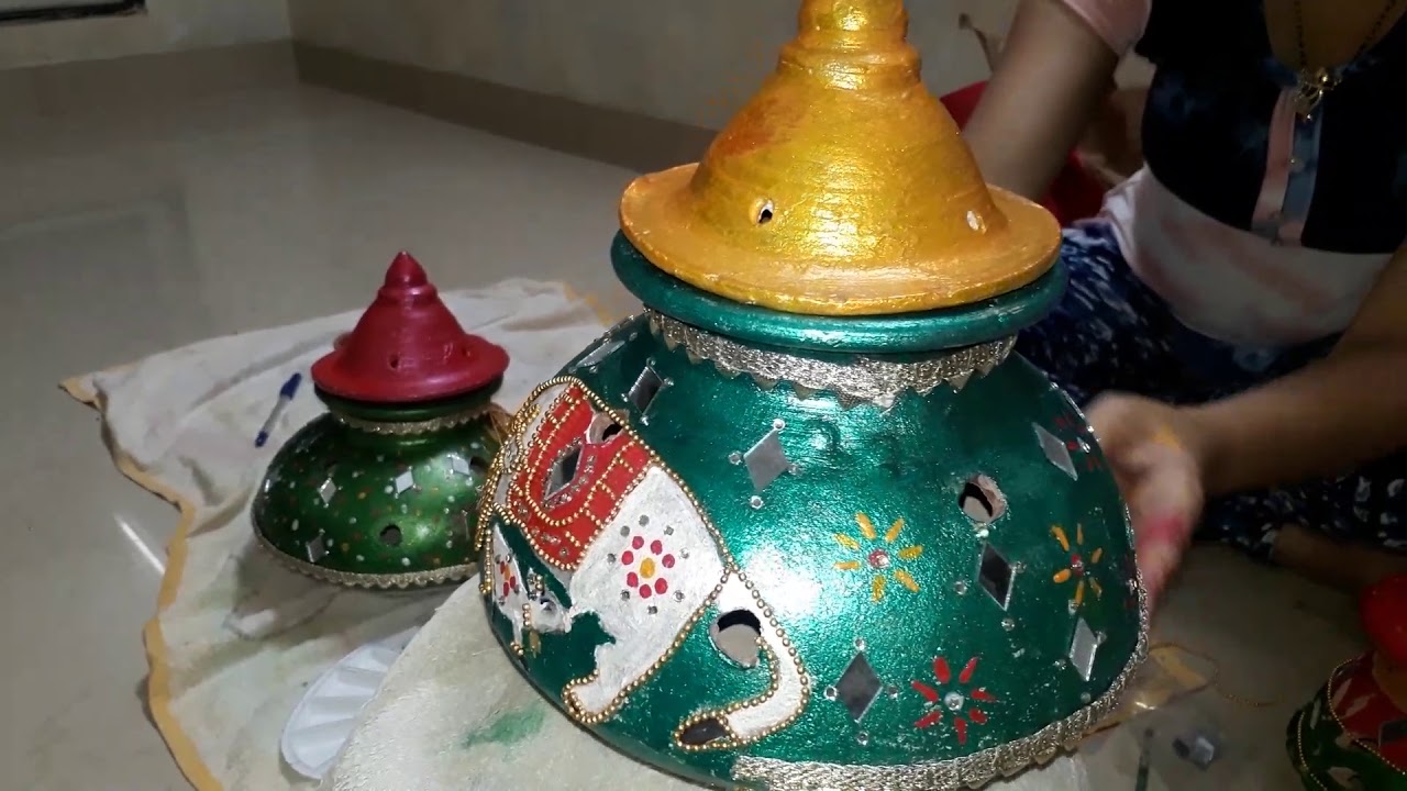 2019 latest garba pot designs - YouTube