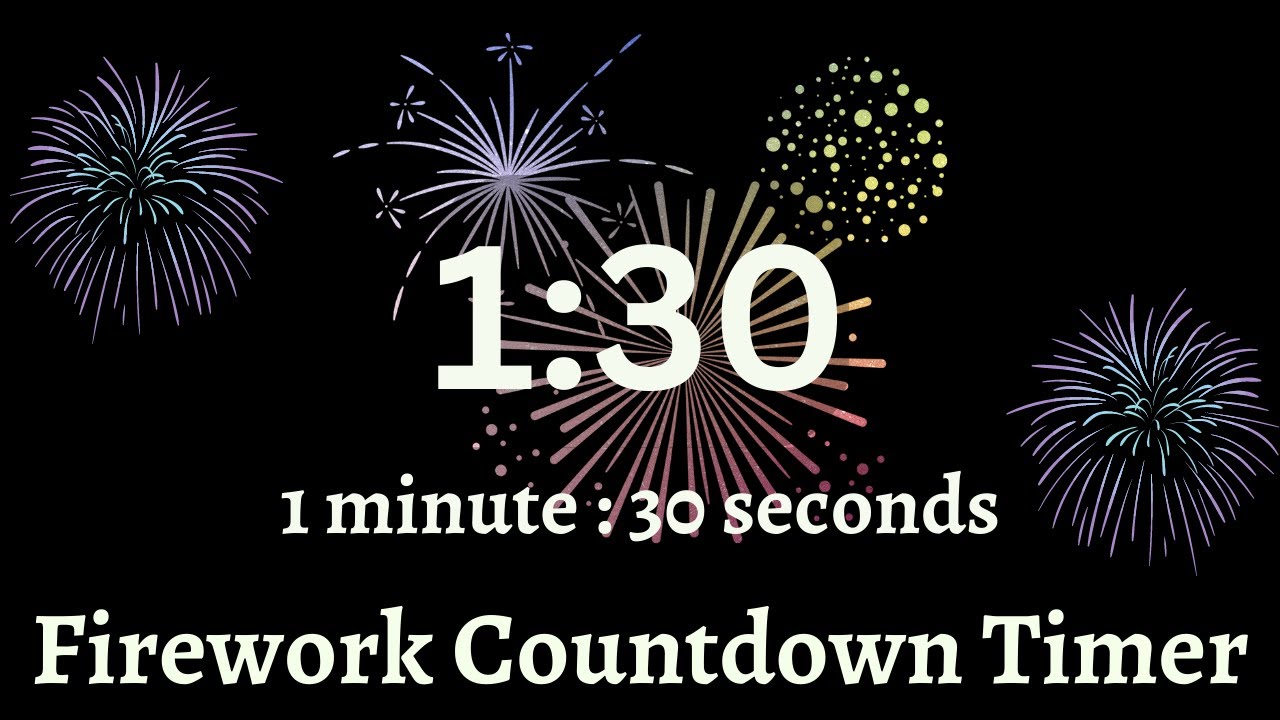 1m:30s - 4th Of July Countdown Firework Timer! (With Firework sound ...