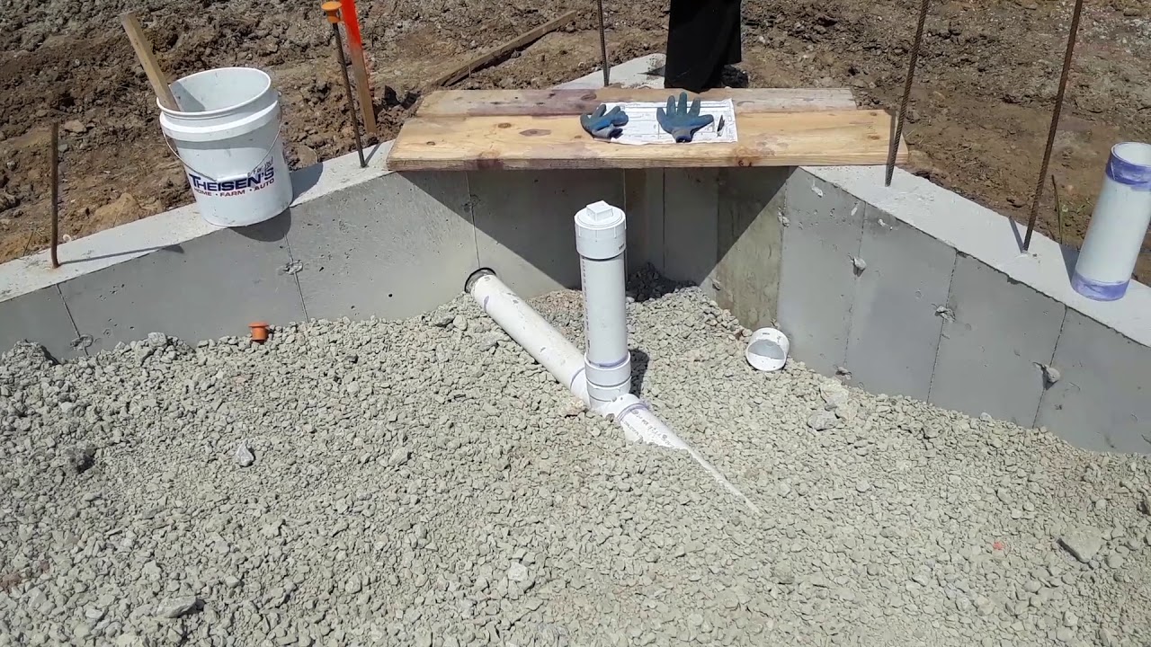 Basement rough-in Plumbing - YouTube