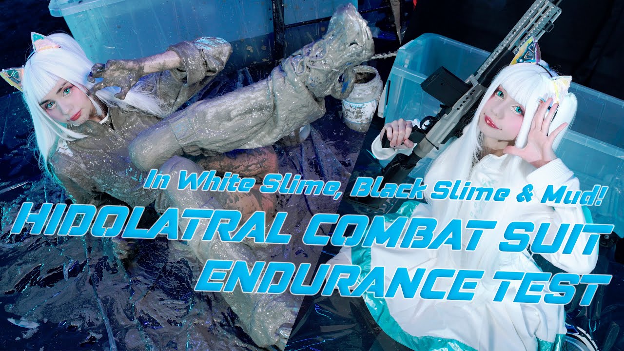 Muddy Wetlook Messy Cosplay Girl Trashes Cyberpunk Jersey Suit in Mud ...