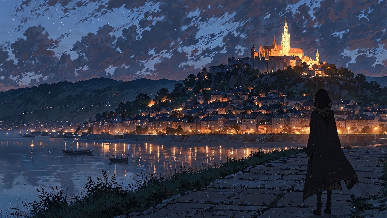 Harbor Lights at Dusk | Medieval Fantasy Music for Reflection & Peace ...