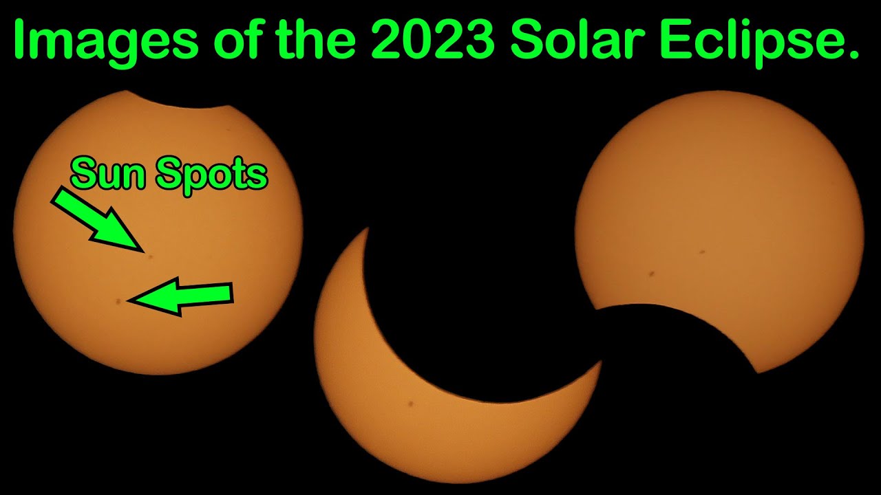 Images of the 2023 Solar Annular Eclipse in 2023 with 2 Sunspots ...