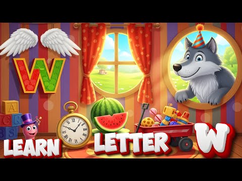Learn Letter W for Kids | Whale, Window, Watch, Watermelon + More | ABC Learning for Children