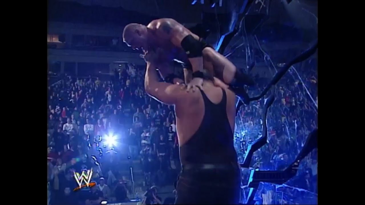 Big Show throws Brock Lesnar off the stage (WWE SmackDown!) HD | 2002 ...