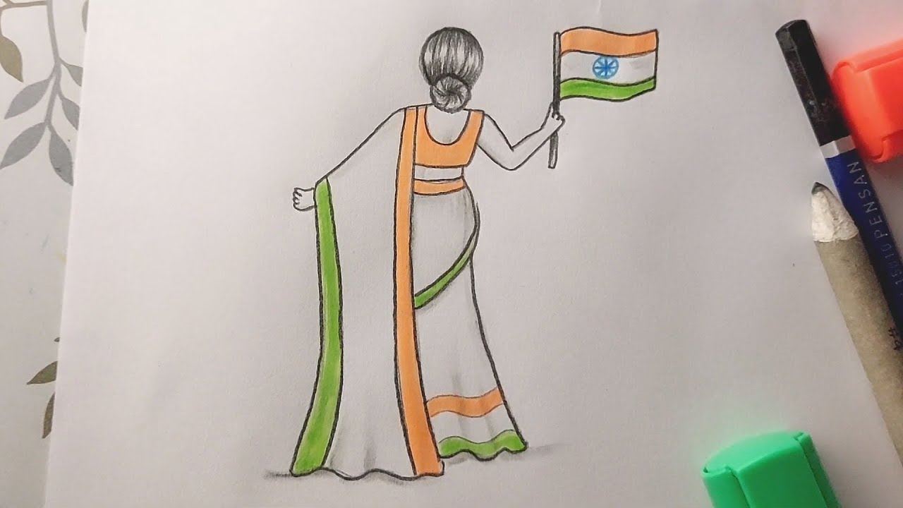26 January India National Day simple and easy drawing - YouTube