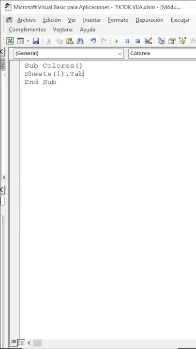 Usando Sheets.Tab.Color - Programación en VBA #exceltips #excel #vba - YouTube
