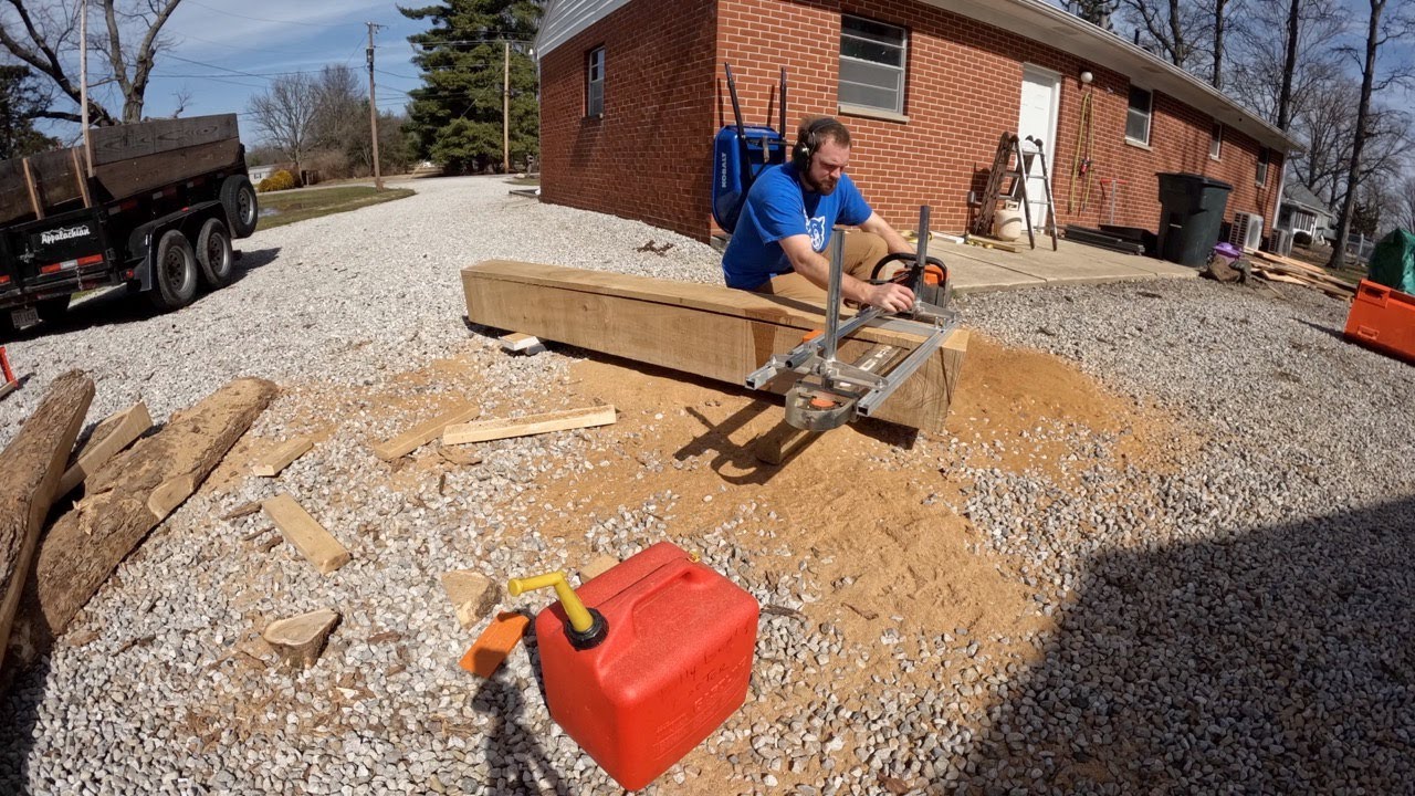 Milling a Catalpa log from start to finish - YouTube