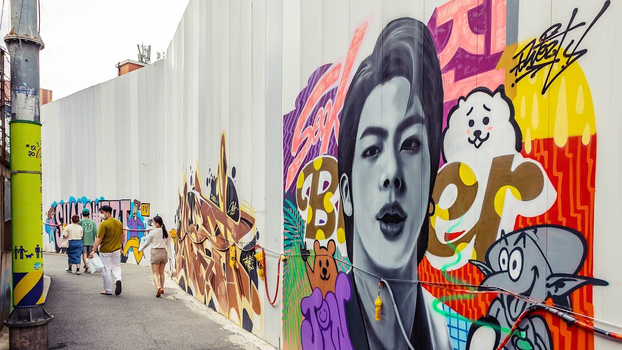 [4K] Finding BTS benches in Seoul Forest & Cafe Street Walk | 서울숲에서 방탄 ...