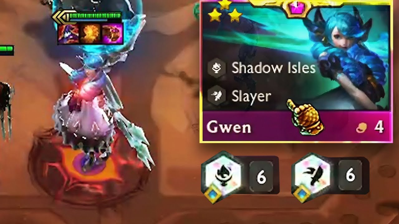 6 Slayer Gwen ⭐️⭐️⭐️ Ft 6 Shadow Isles Tft Set 9 Youtube
