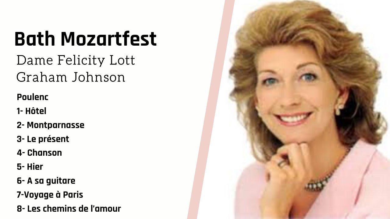 Poulenc songs I Felicity Lott & Graham Johnson - Bath 2007 Live - YouTube