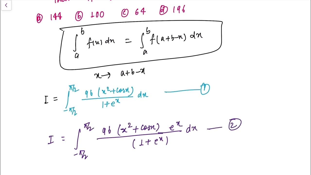 IIT JEE Mains PYQ Definite Integration 28 January 2025 shift 1 @B2A_JEE ...