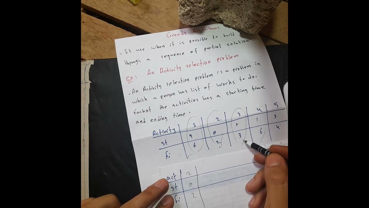 الخوارزمية الطماعة شرح بالعربي Greedy algorithm , Activity selection problem - YouTube