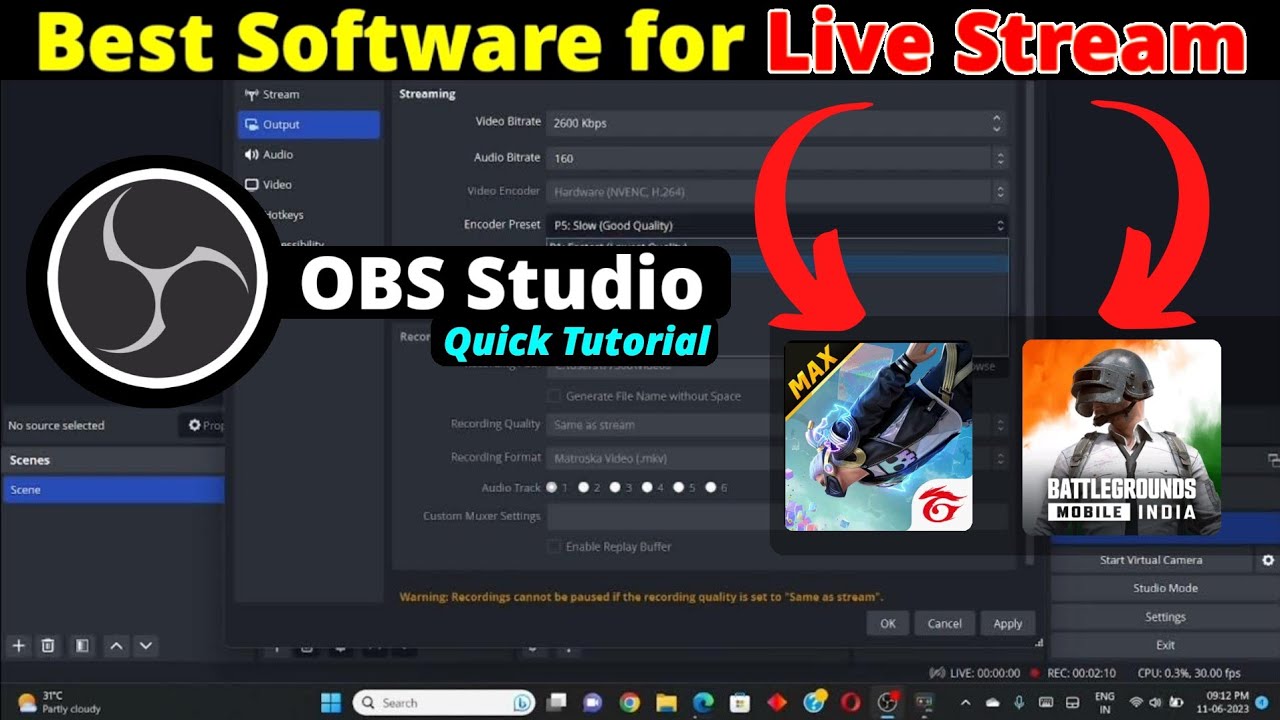 Best software for pc live - obs studio tutorial telugu #obs #pclive # ...