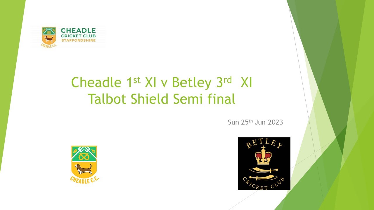 Cheadle CC, Staffordshire 3rd XI v Betley CC 1st XI - YouTube