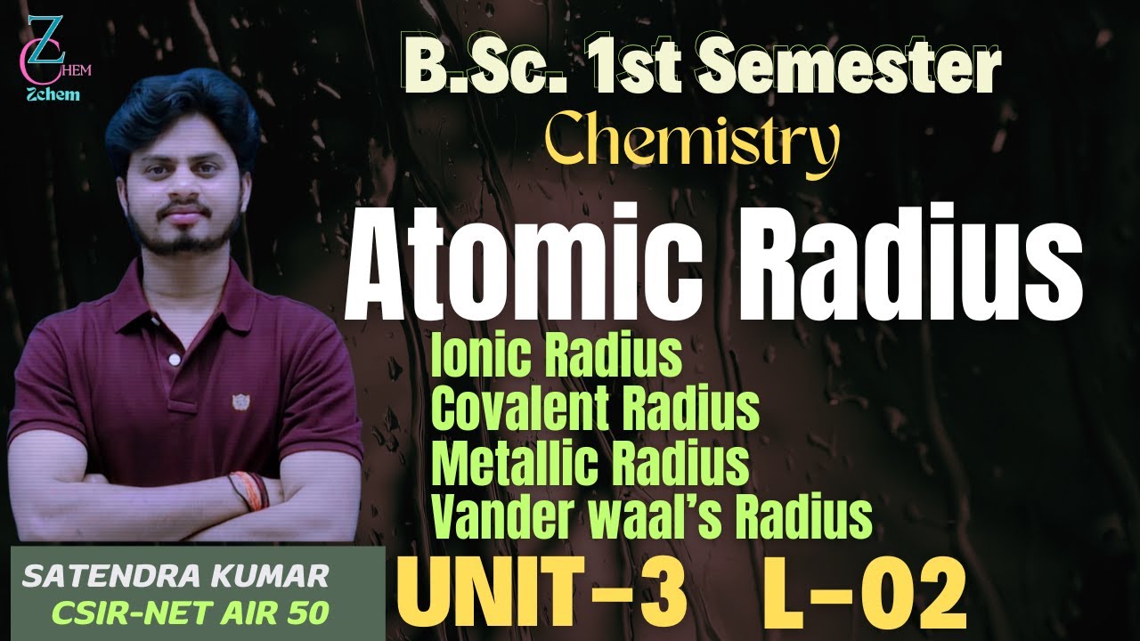 Types of atomic radius || atomic radius and its four types-trends in ...