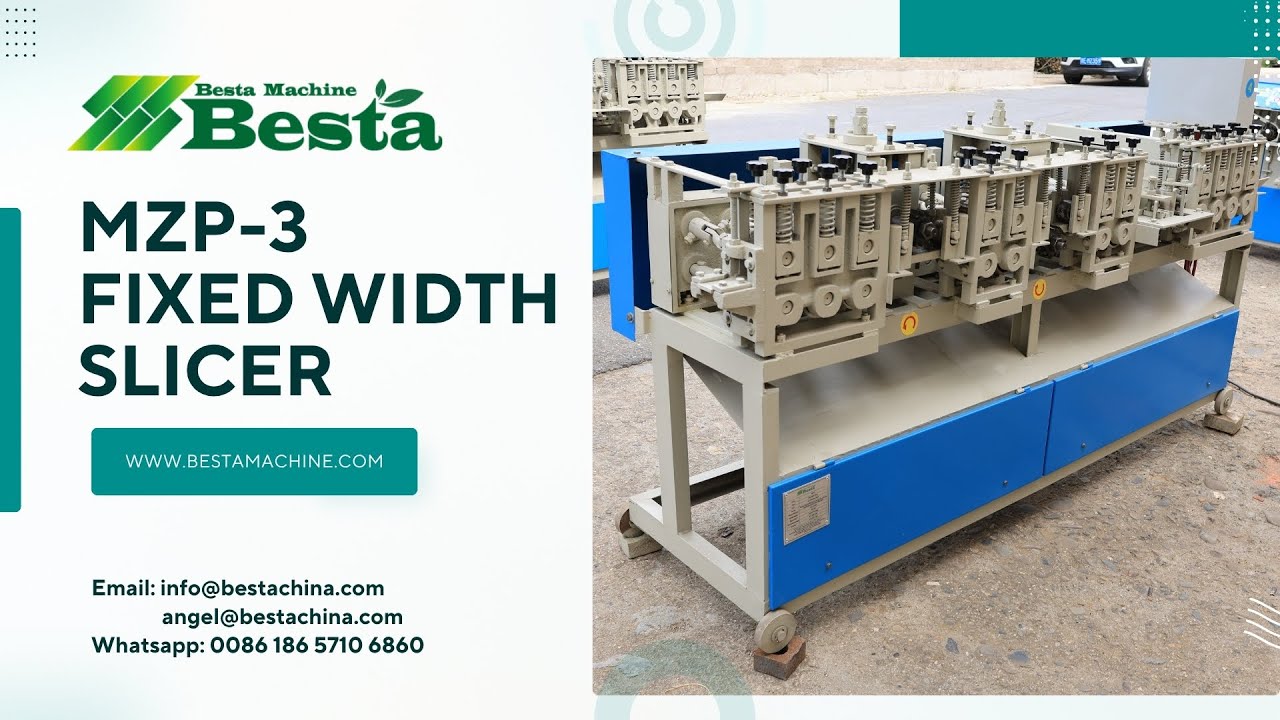 Bamboo Strip Processing Machine, Fixed Width Slicer - YouTube