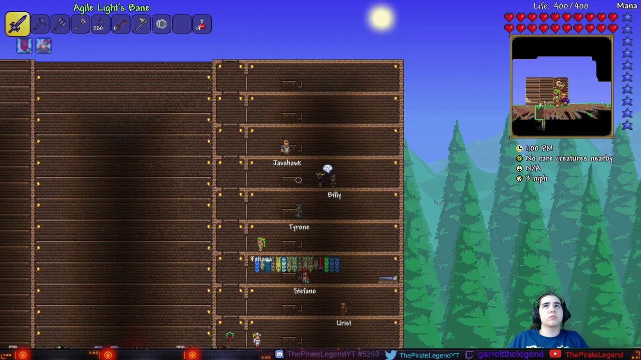 Garrett Plays Terraria Live!!! Building An Armory!!! #9 - YouTube