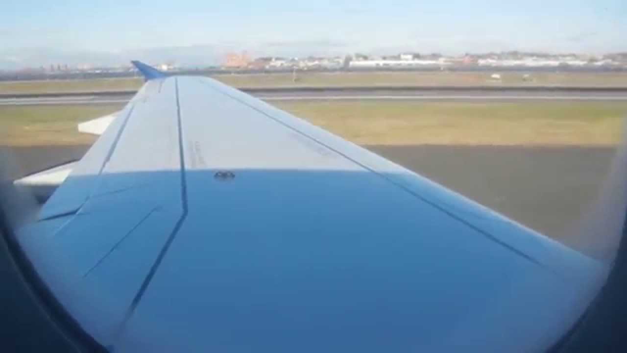 [HD] DELTA A319 FULL FLIGHT DTW-LGA Exit Row View (From StartUp to Gate ...
